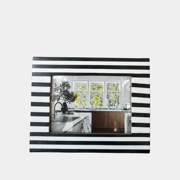 Black and White Stripe Picture Frame – Kier Design Interiors