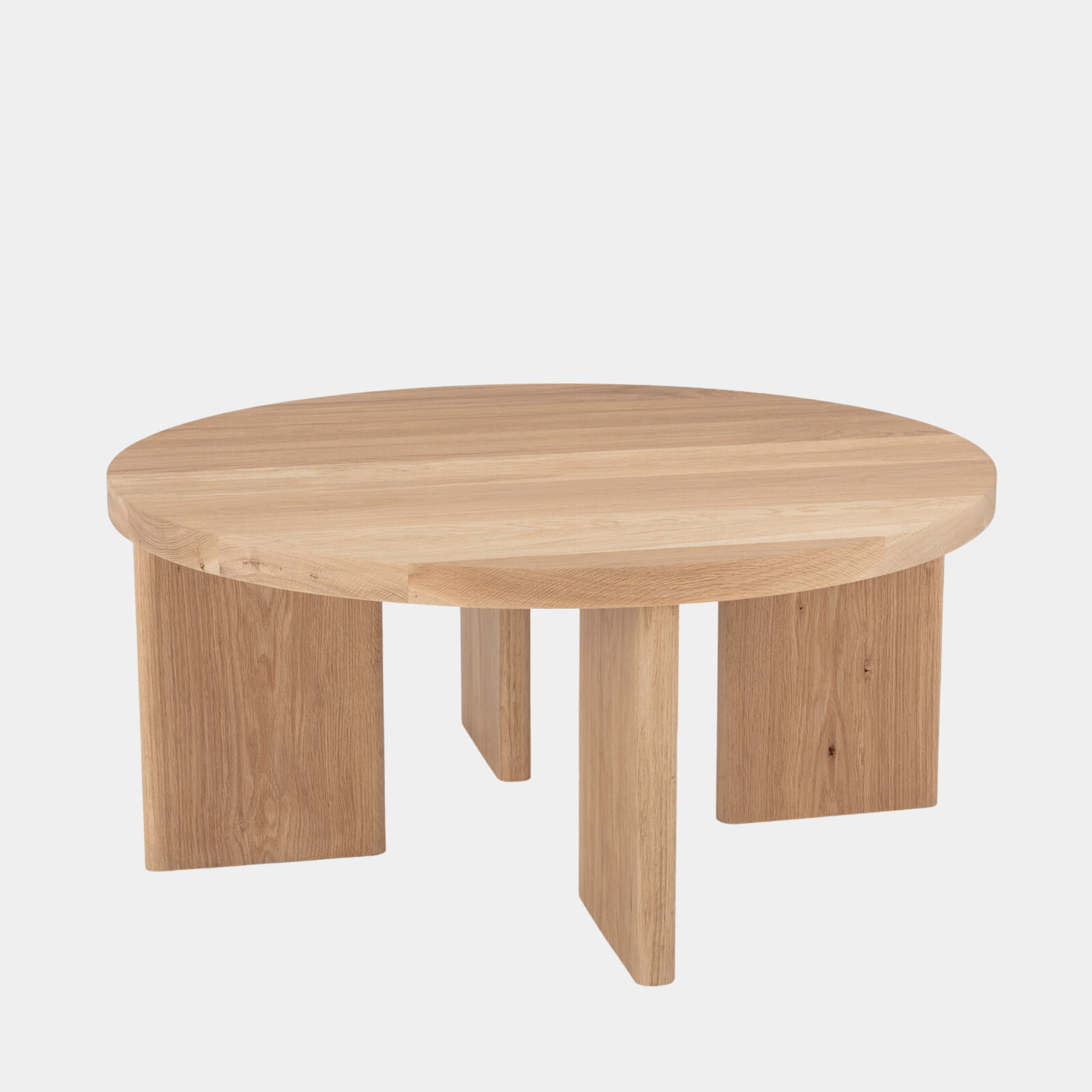 Large Round Oak Wood Coffee Table – Kier Design Interiors