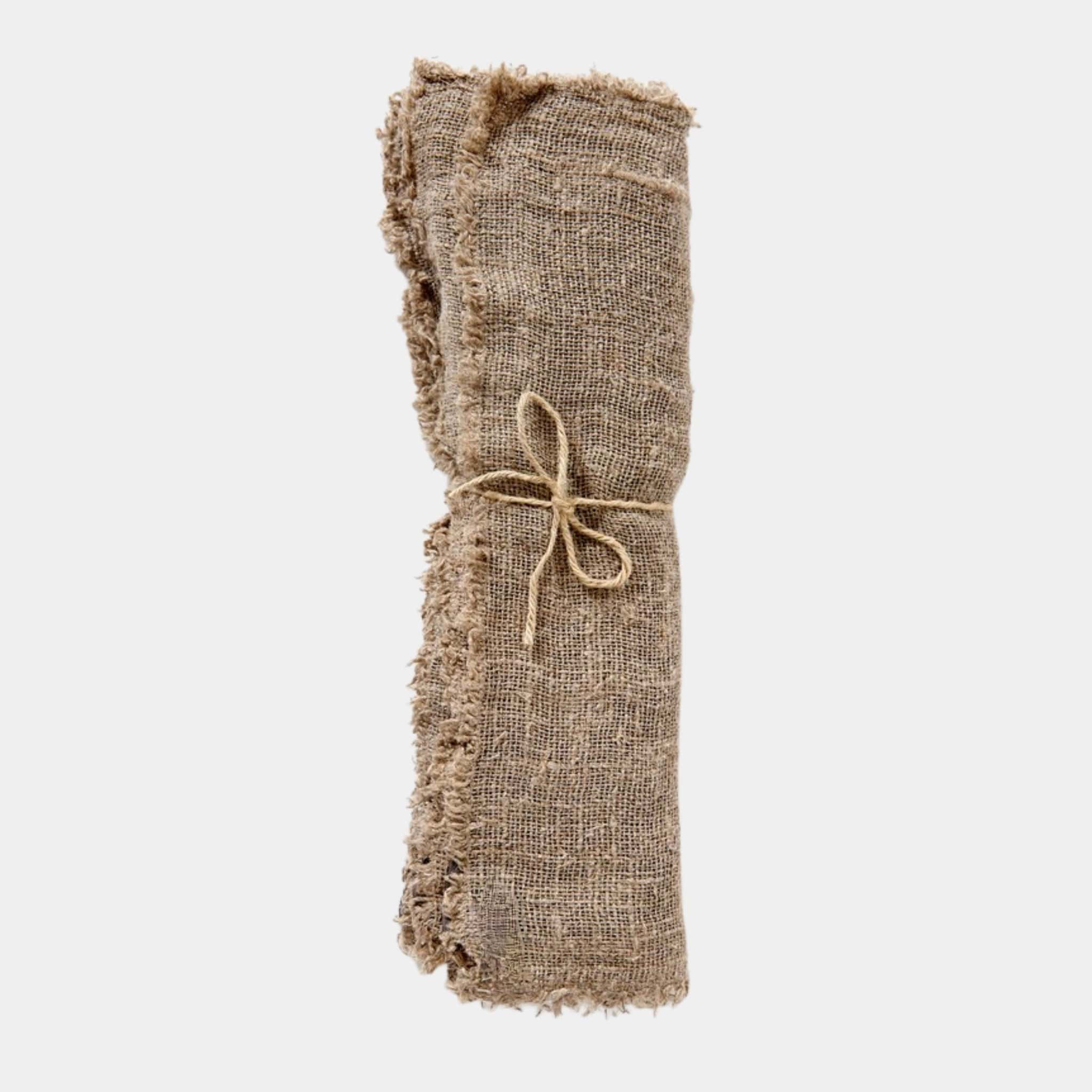 Chunky Raw Edge Linen Napkins Set of Six – Kier Design Interiors
