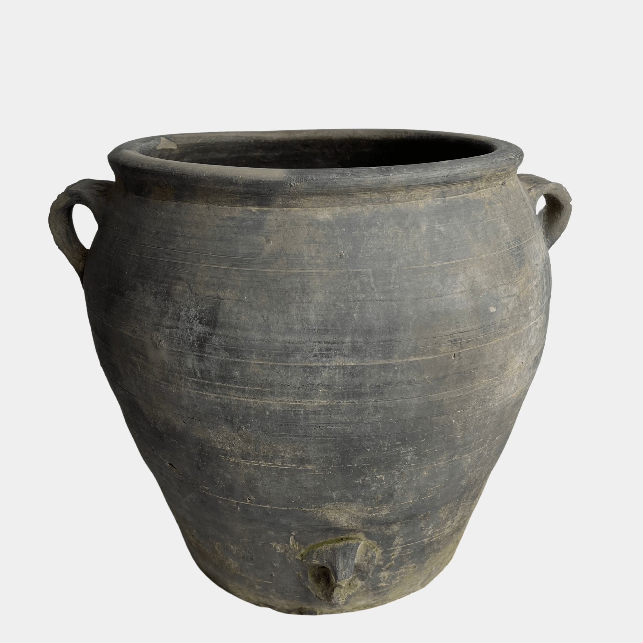 Large Vintage Clay Pot with Handles – Kier Design Interiors